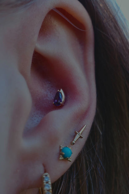 Kya Amethyst - White Gold – Junipurr Jewelry