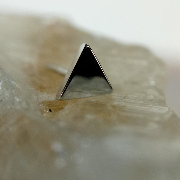 Gold Triangle - White Gold – Junipurr Jewelry
